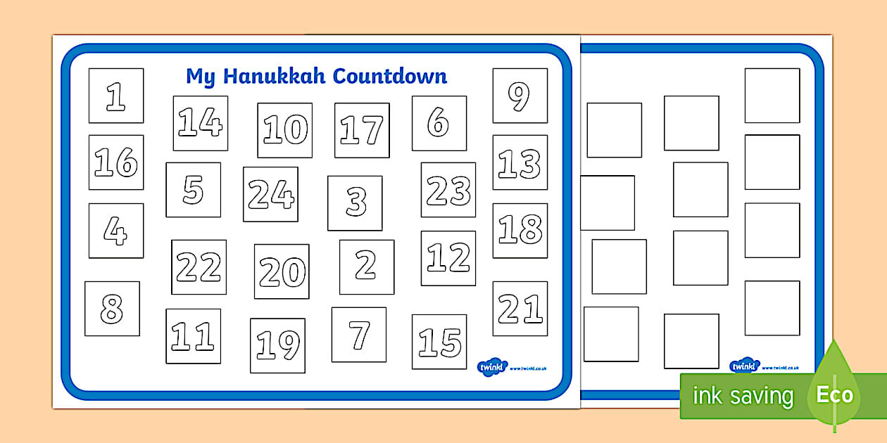 Design a Hanukkah Countdown (teacher made) - Twinkl