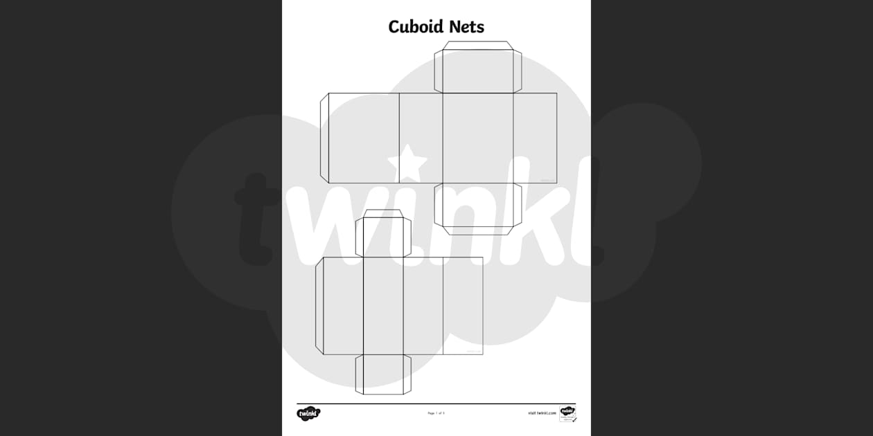 cuboid net printable
