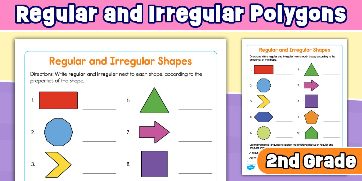 Second Grade Regular and Irregular Polygons Worksheet