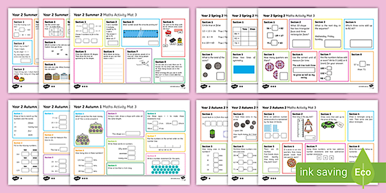 Maths Sheets for Year 2 | Australian Curriculum | Twinkl