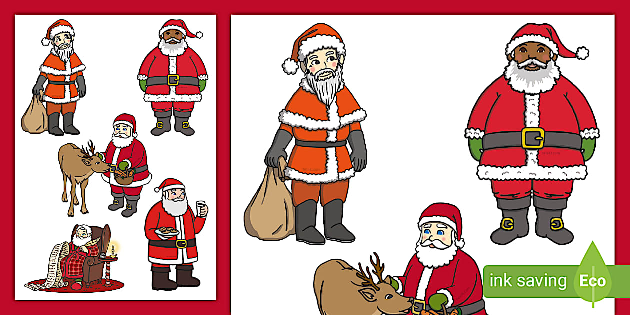 Santa Clip Art Cut-Outs for Christmas Display (teacher made)