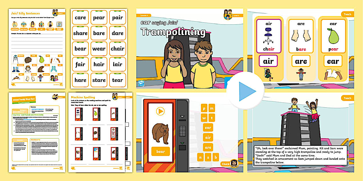 ‘ear’ saying /air/ Lesson Plan - Level Week 27 Lesson 4 -KS1