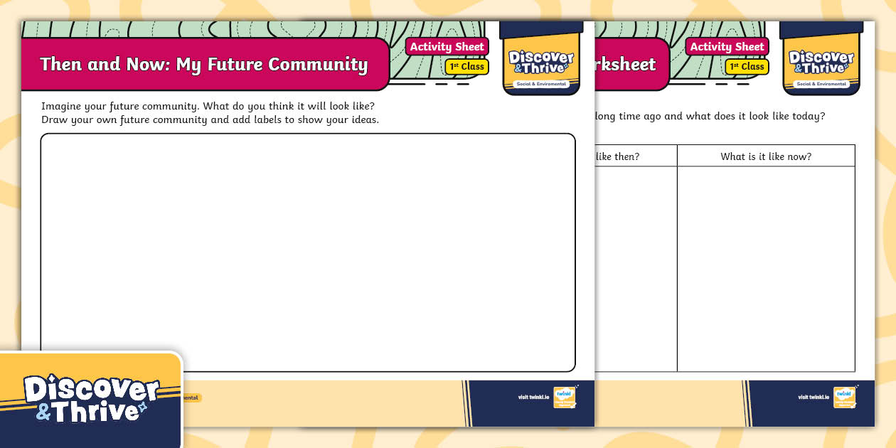 Community Then and Now Comparison (teacher made) - Twinkl