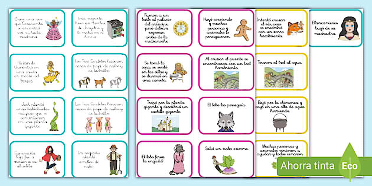 Juego: Combina cuentos tradicionales (teacher made) - Twinkl