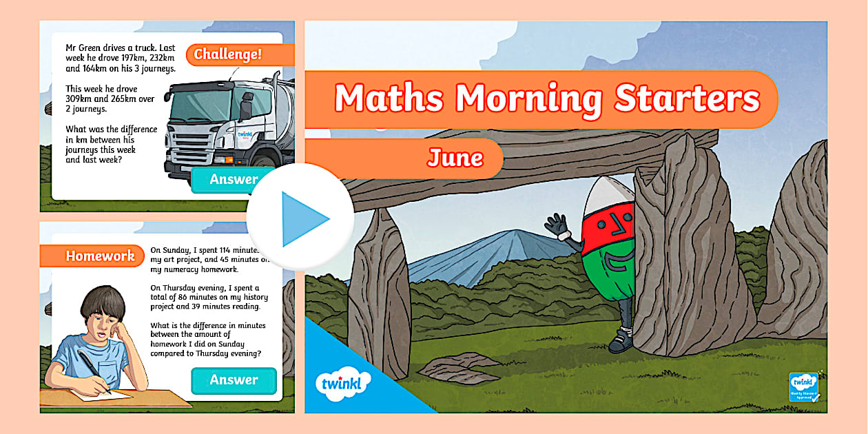Maths Morning Starters PS3: June (teacher made) - Twinkl