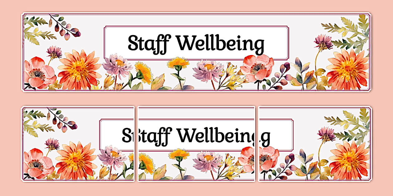 Wildflower Botanical Themed Staff Wellbeing Display Banner