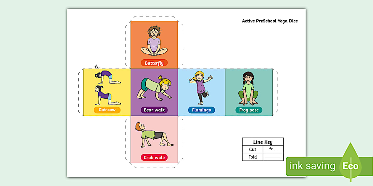 Yoga Dice Preschool game - Active Preschool (Teacher-Made)