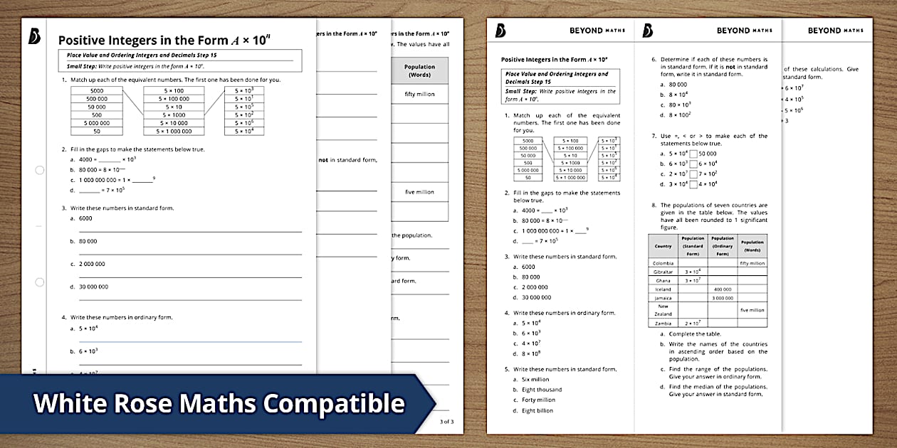 👉 Positive Integers in the Form A × 10n - Twinkl
