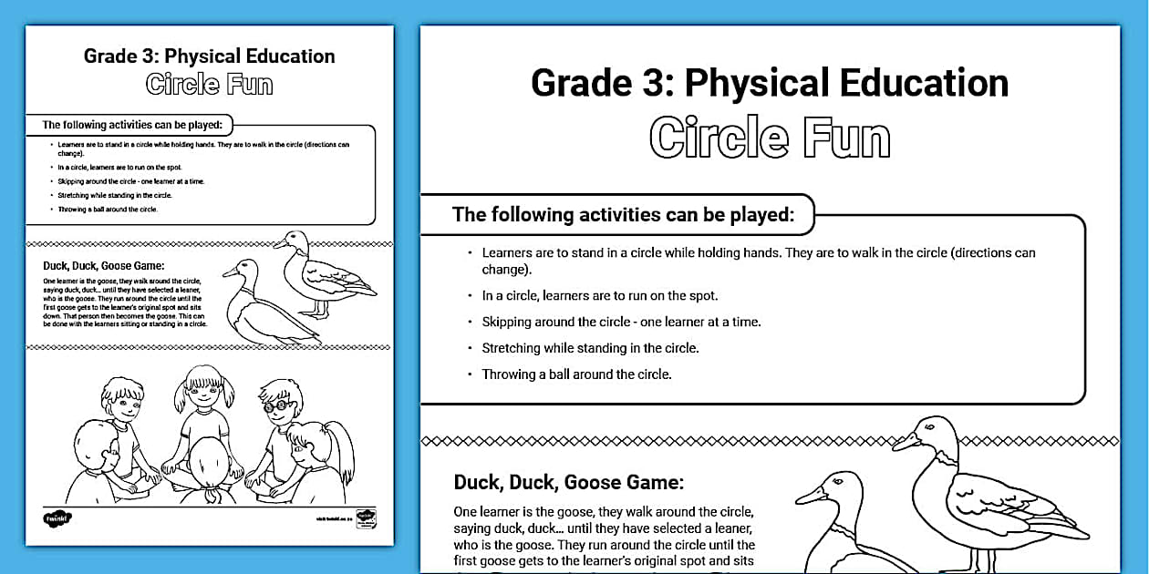 Grade 3 Physical Education: Circle Fun (Teacher-Made)