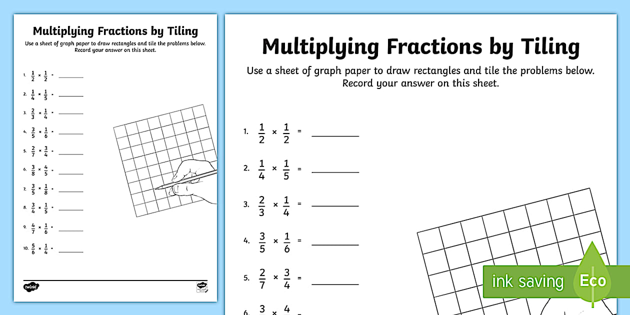 Multiplying two Fractions by Tiling Activity (Teacher-Made)