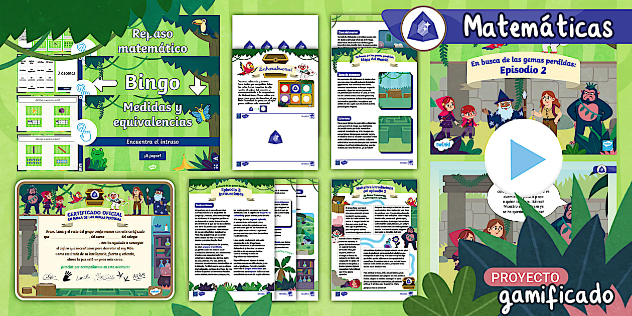 Proyecto gamificado: En busca de las gemas perdidas - Pack Episodio 2