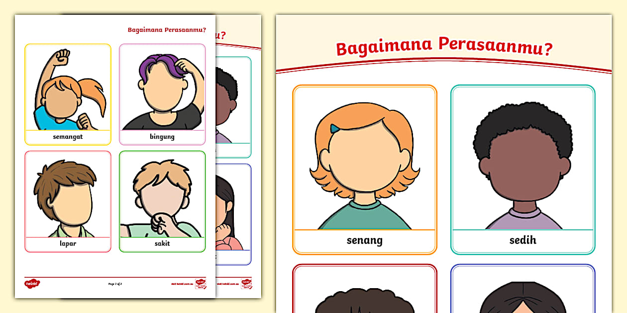 Years 1-2 Indonesian Activity: Feelings (teacher made)
