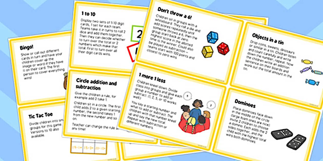 KS1 Addition and Subtraction Starter Idea Cards - Twinkl