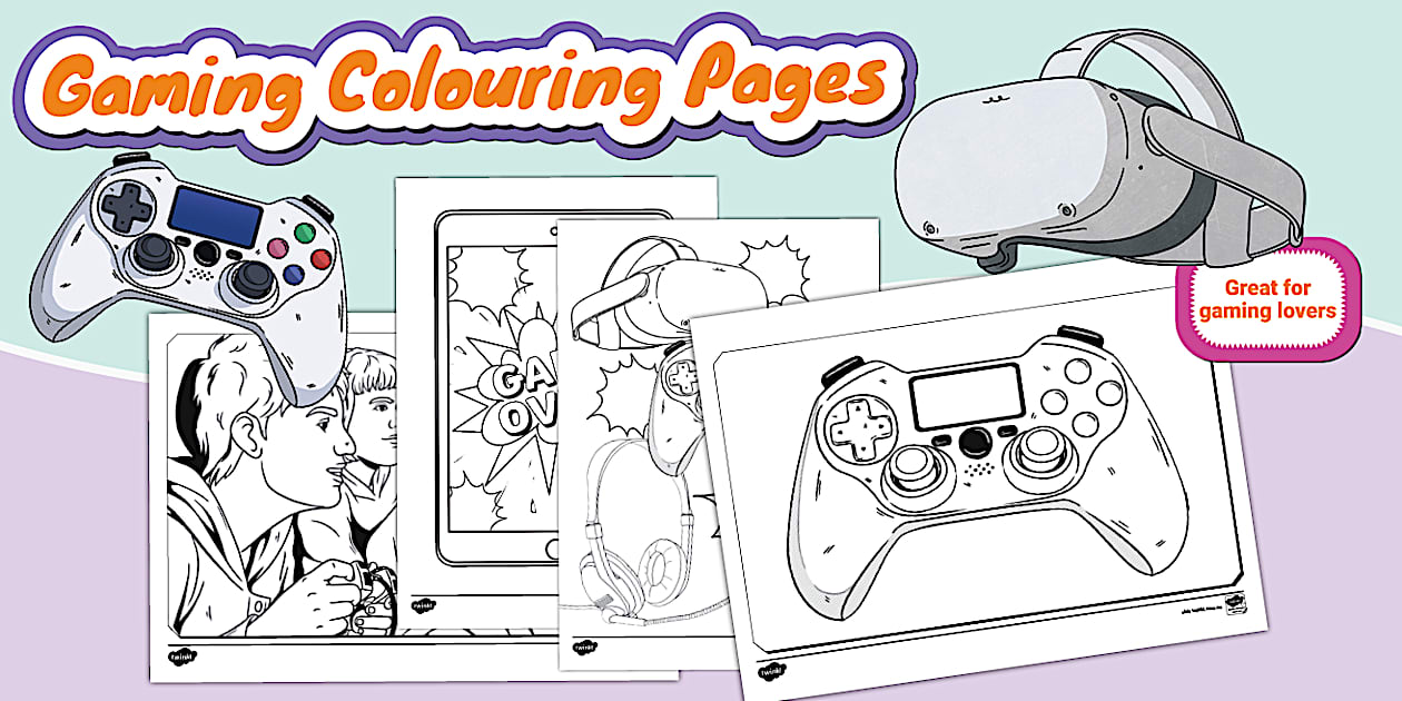 Gaming Colouring Pages | Twinkl Australia