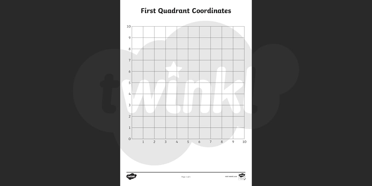 blank coordinate grid quadrant 1