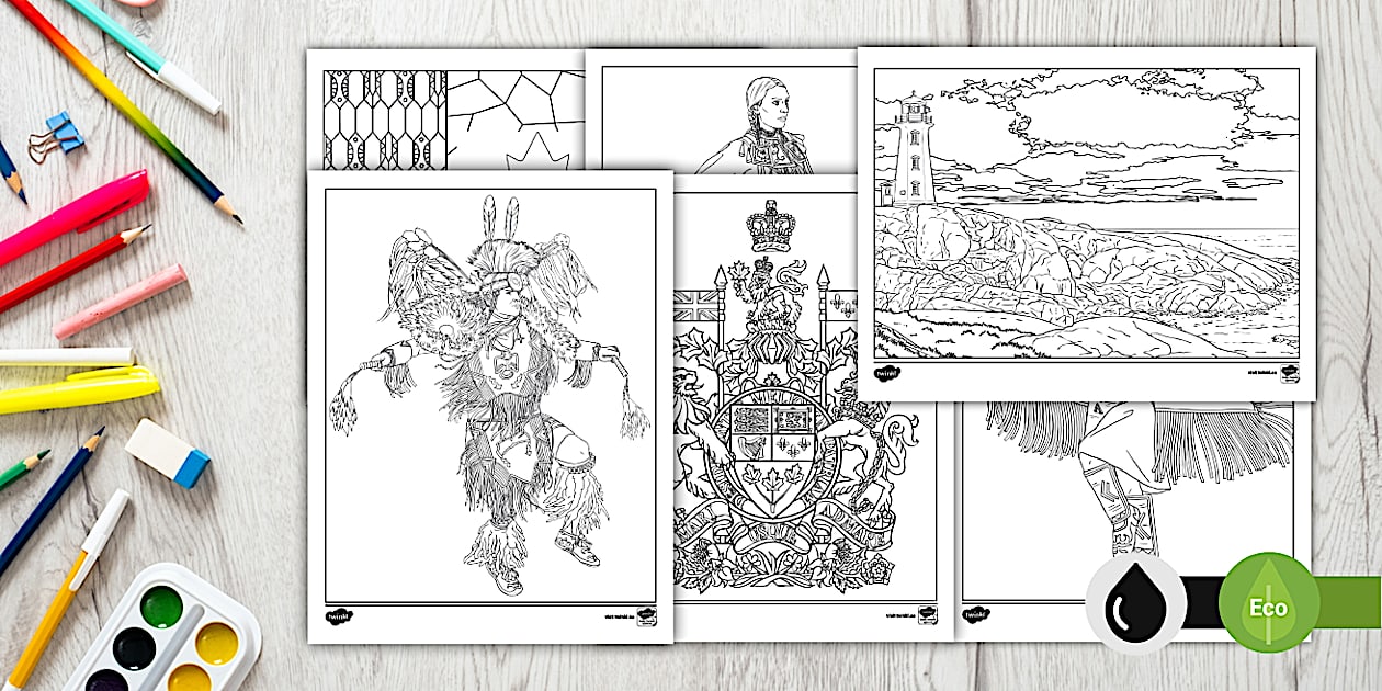 Canada Day Colouring Pages Intermediate
