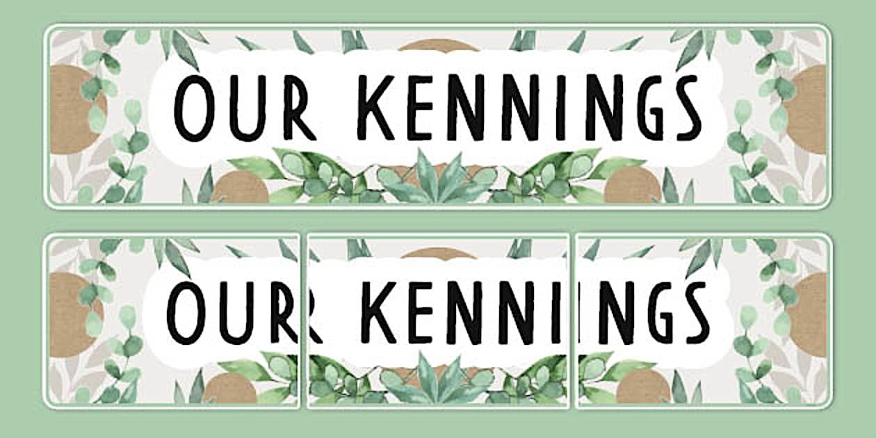 Botanical-Themed Our Kennings Display Banner (Teacher-Made)
