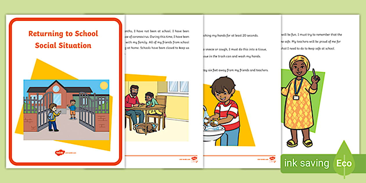Returning to School Social Situation Booklet (Teacher-Made)