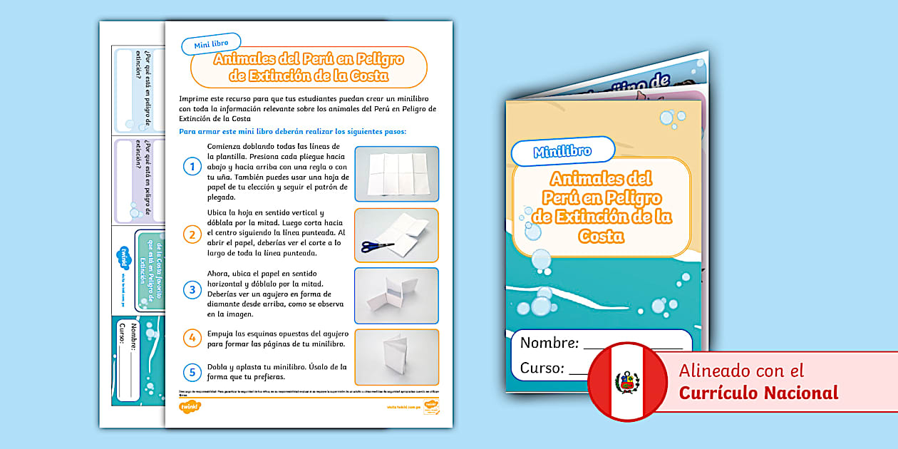 Minilibro: Animales del Perú en Peligro de Extinción de la Costa