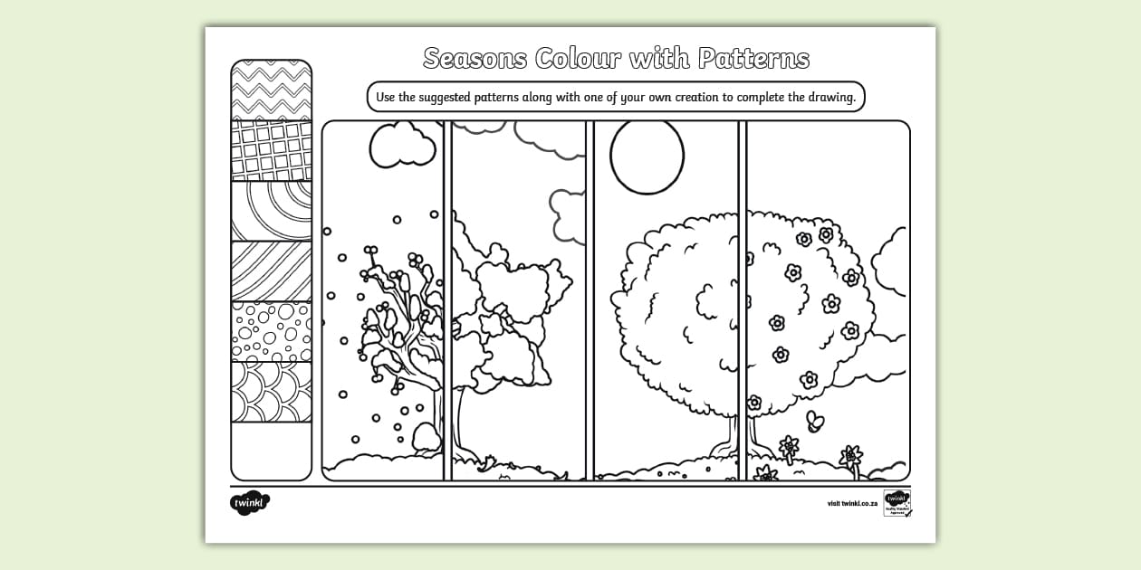 Seasons Colour with Patterns Activity (teacher made)