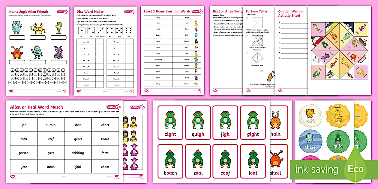 Level 3 Twinkl Phonics Screening Check Home Learning Tasks