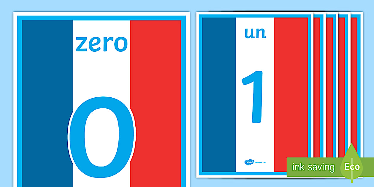 French Numbers 0-100 Display Poster - French Numbers 0-100 Display Poster