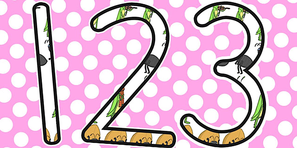 The Ant and the Grasshopper Display Numbers (teacher made)