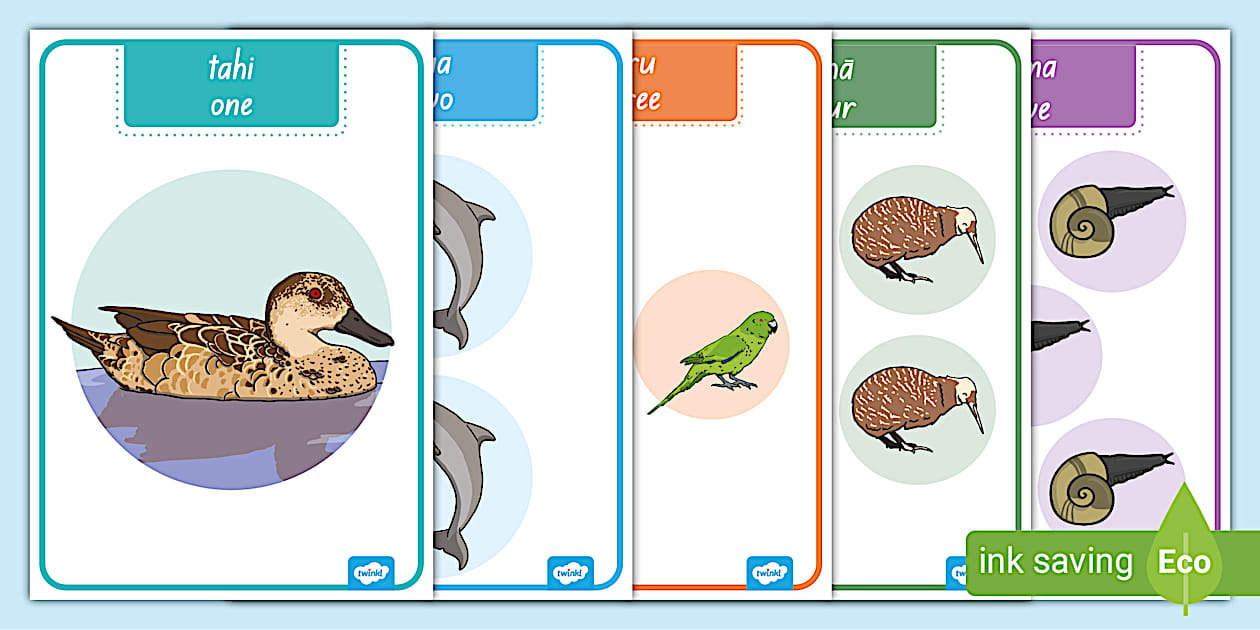 Numbers 1-20 Display Posters Te Reo Māori Translation