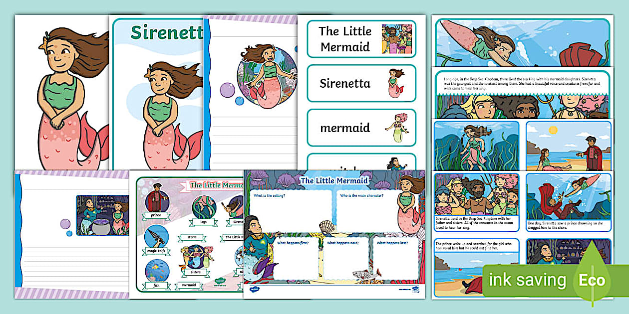 The Little Mermaid Story Sack (teacher made) - Twinkl