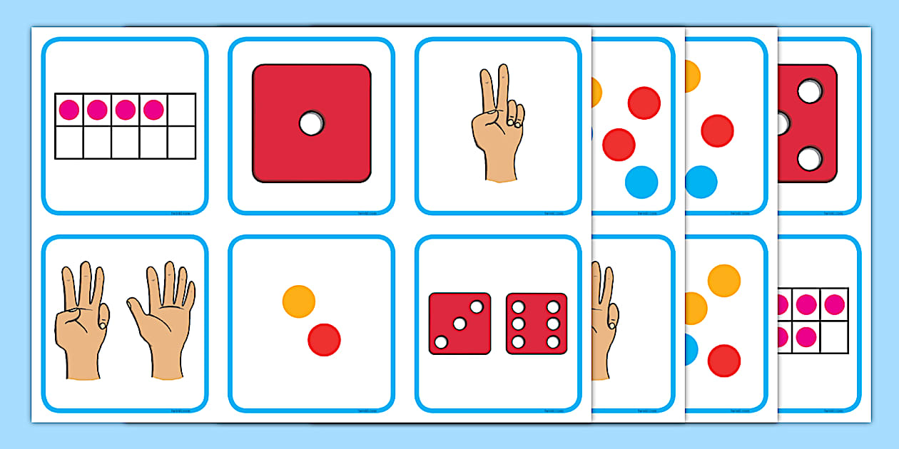 Subitising Numbers to 10 Matching Cards (teacher made)