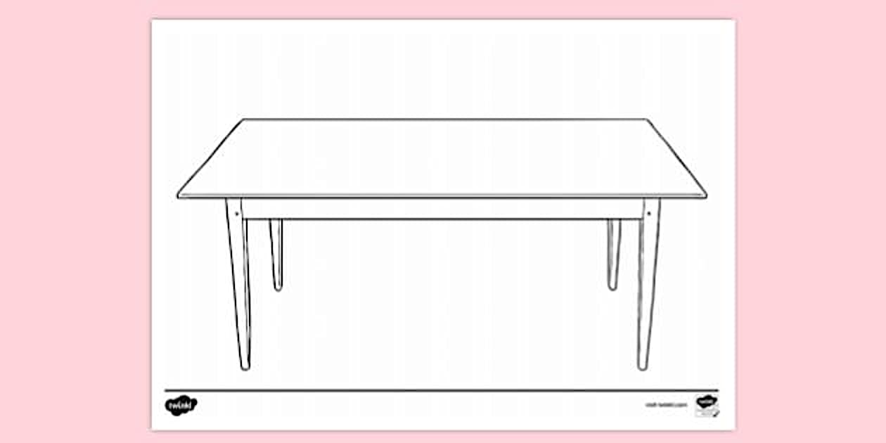 Table Colouring | Colouring Sheets (teacher made) - Twinkl