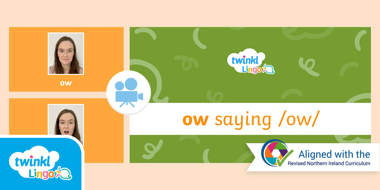 Twinkl Lingo Stage 5/6 'ow' Saying /ow/ Sound Video