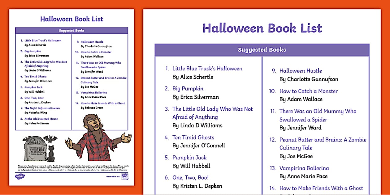 Halloween Book List