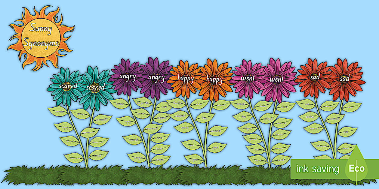 Flower Power Sunny Synonyms Large Display Cut-Out Pack