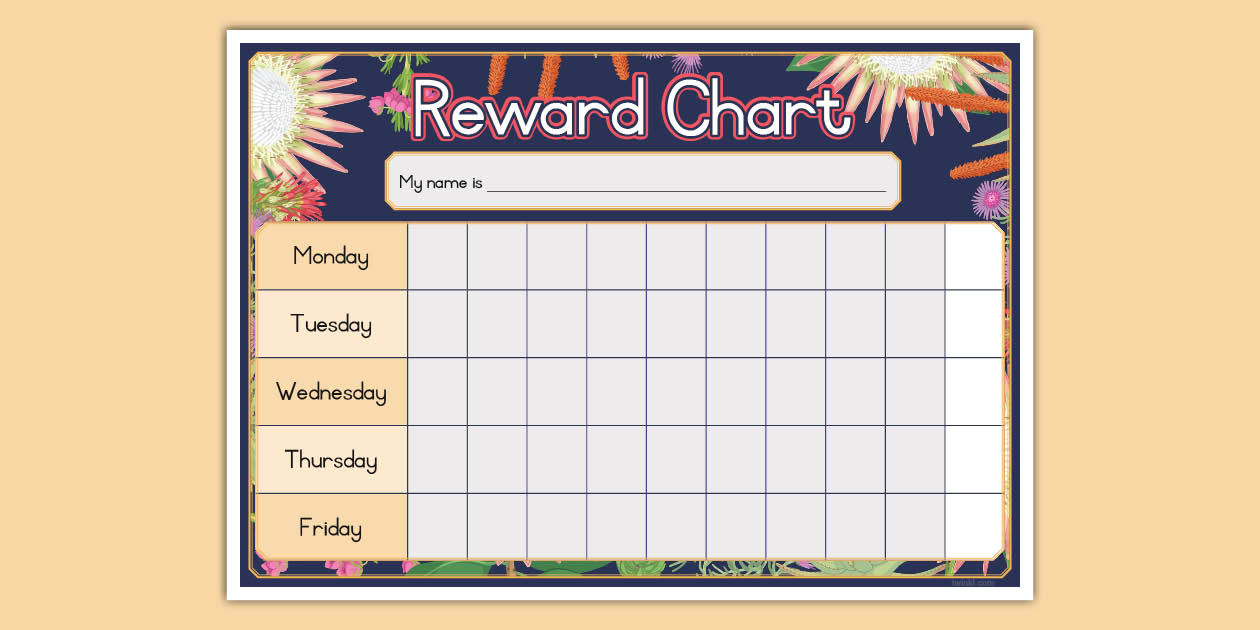 Fynbos-Themed Reward Chart - Twinkl South Africa - Twinkl