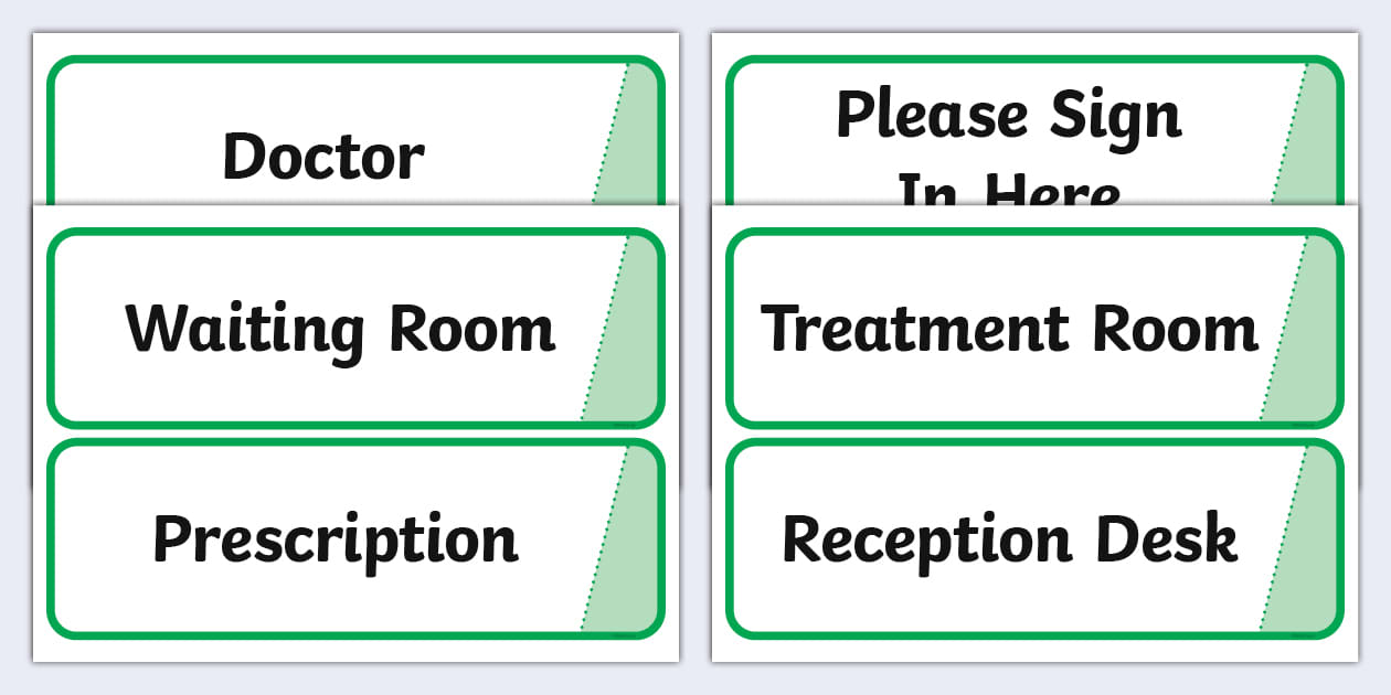 Doctors' Surgery Display Signs - Twinkl