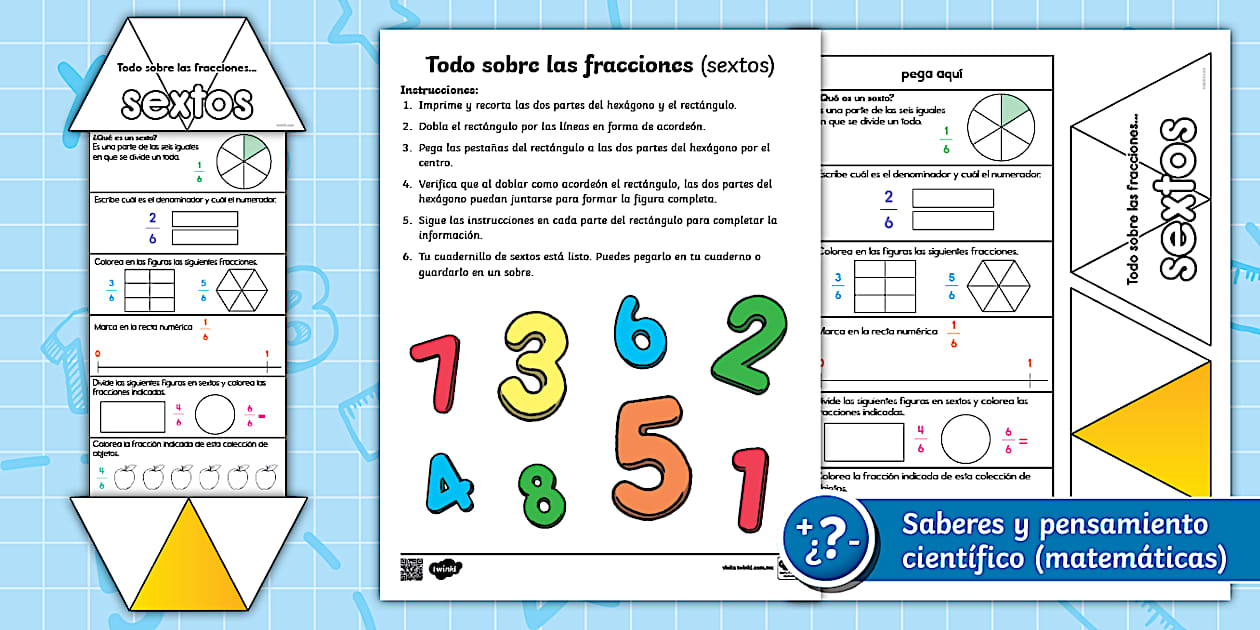 Fracciones Y Sextos Cuadernillo Teacher Made Twinkl