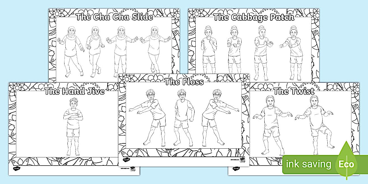 Dance Mindfulness Colouring Pages (Teacher-Made) - Twinkl