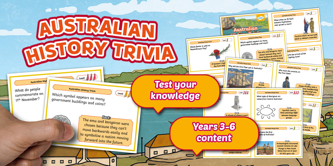 Aussie History Trivia Challenge Cards