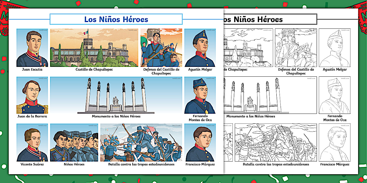 Niños Héroes - lámina (Hecho por educadores) - Twinkl