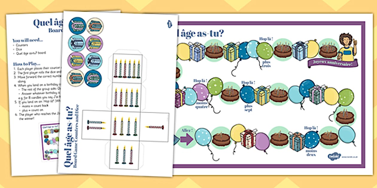 How Old Are You Board Game (teacher made) - Twinkl