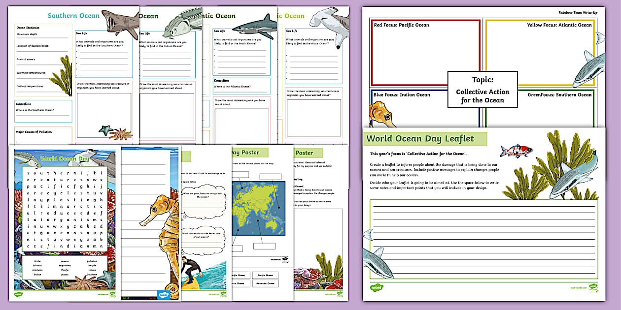 World Oceans Day Second Level Activity Pack - Twinkl