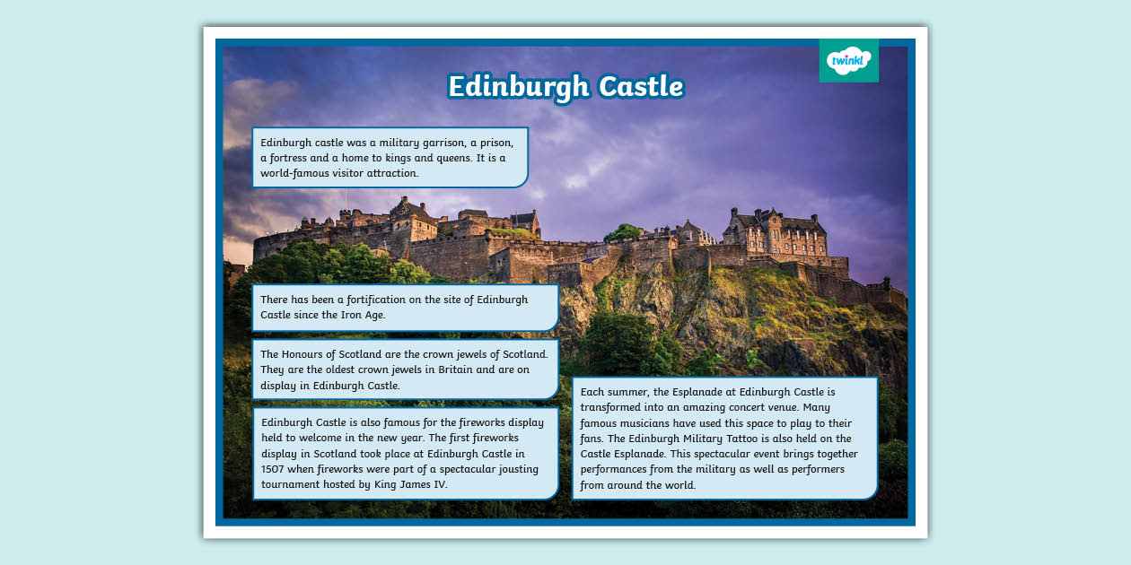 Edinburgh Castle Poster | Twinkl Activities (teacher made)