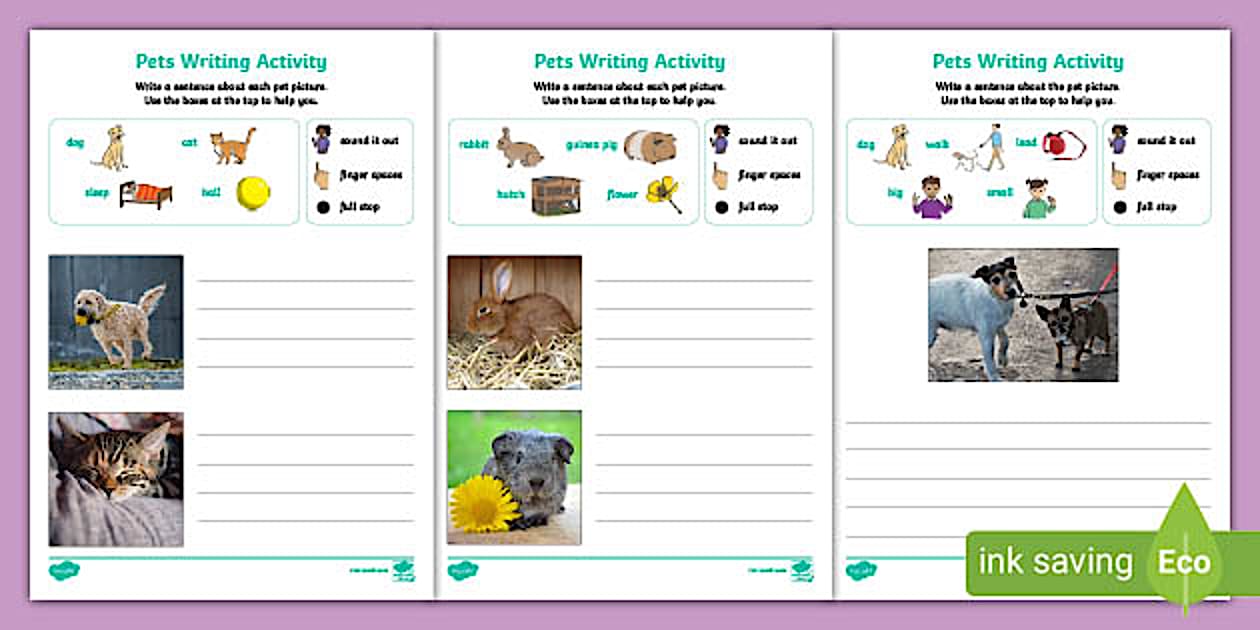 Pets Early Writing Activities | Teaching Resource - Twinkl