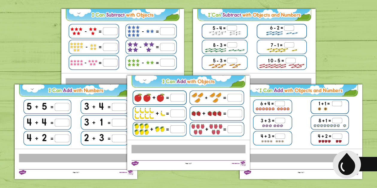 Addition and Subtraction Adapted Work Activities - Twinkl
