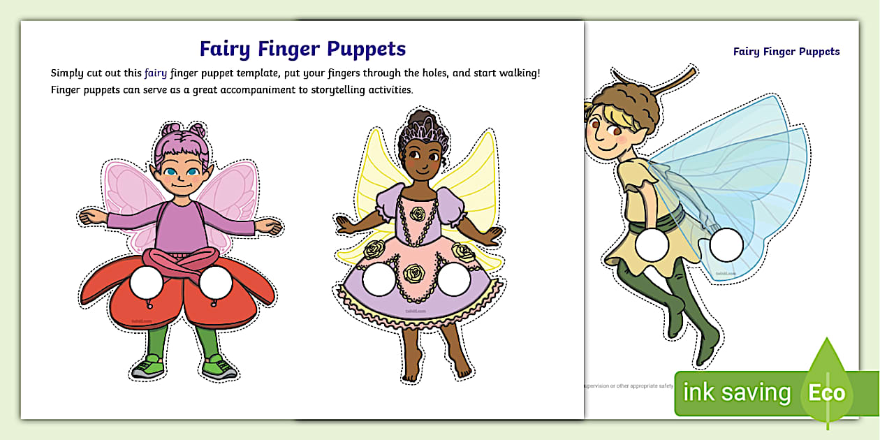 Create magical adventures with these Fairy finger puppets
