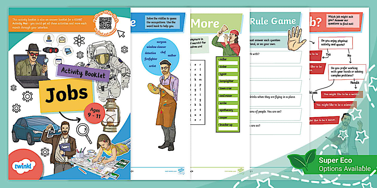 Jobs Activity Booklet 9 to 11 years (Teacher-Made) - Twinkl