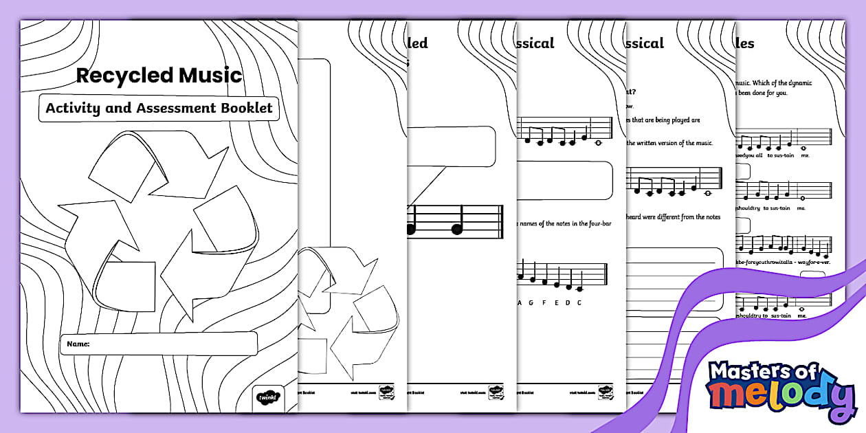 👉 Recycled Music Activity and Assessment Booklet