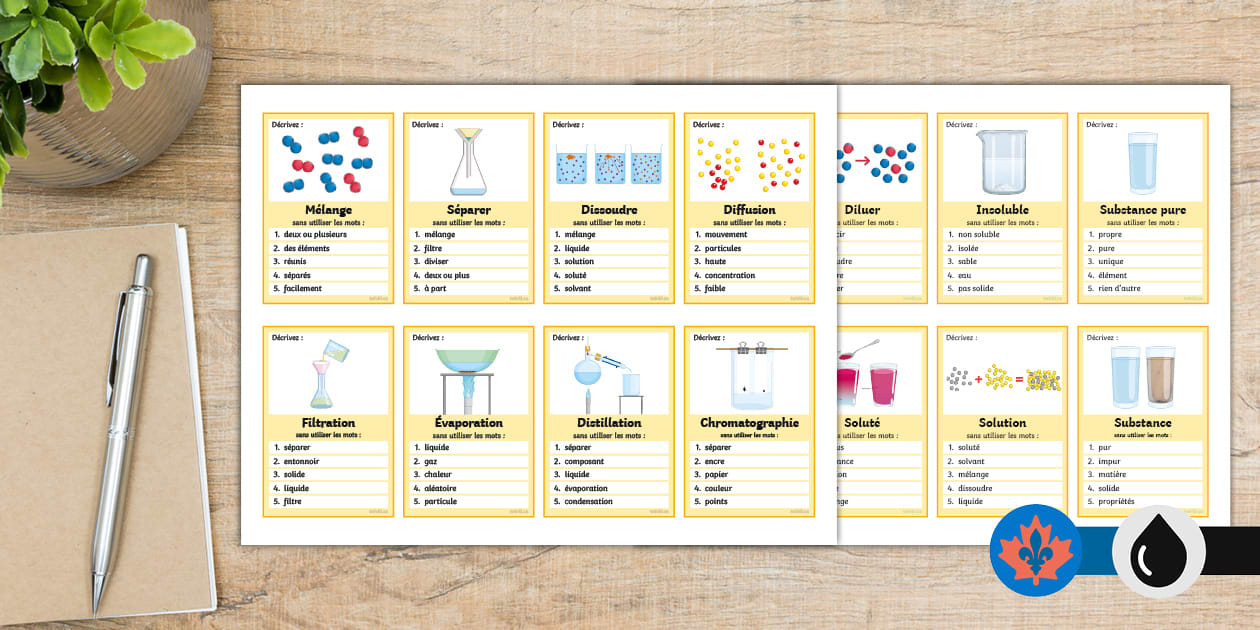 Pure Substances and Mixtures - Can You Guess Cards? French