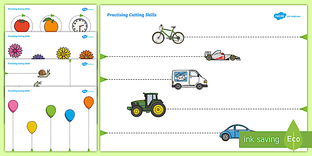 👉 Scissor Skills Workbook | Cutting Worksheets | Twinkl